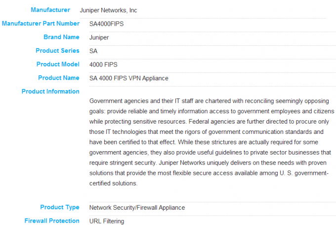 SA4000FIPS Juniper Networks Secure Access 4000 FIPS Base System